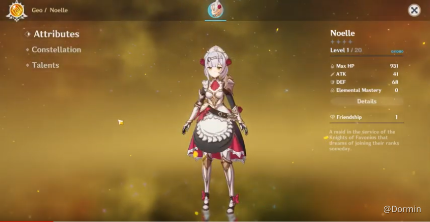 Genshin Impact details about Noelle Genshin Impact | HoYoLAB