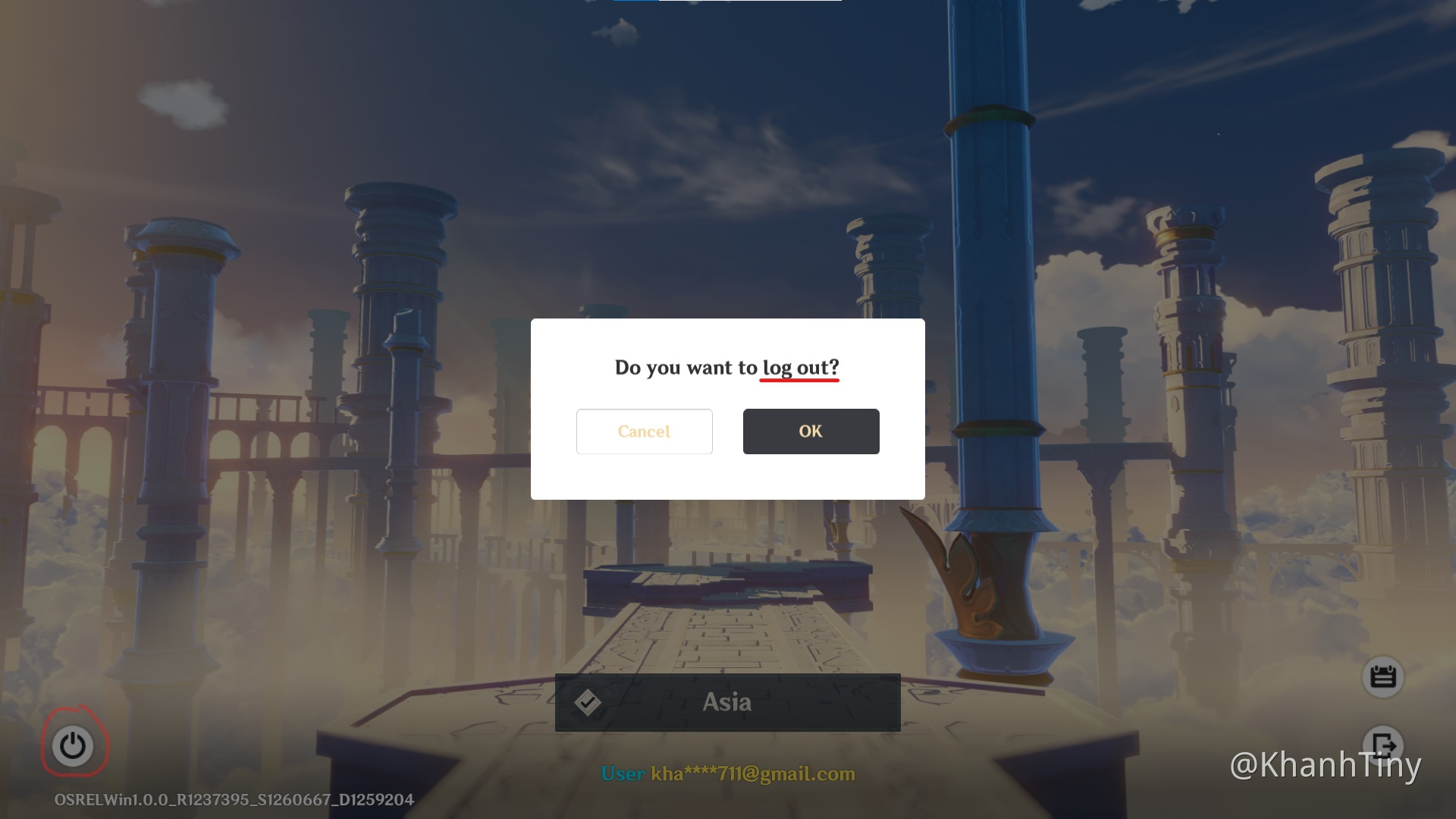 Bug report: The word "log out" in the quit game confirm message make me ...