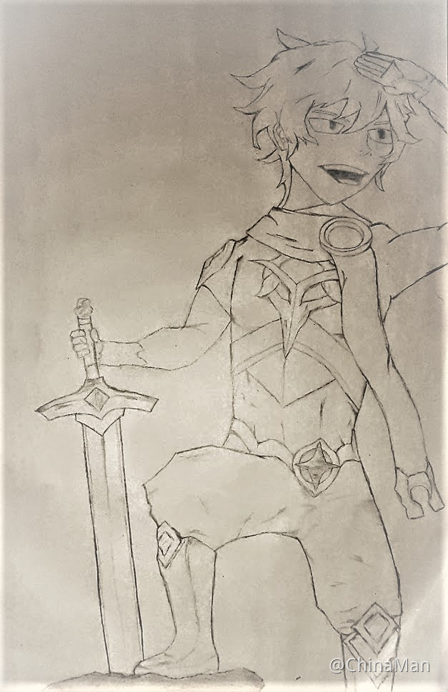 My first fan art of the MC Genshin Impact | HoYoLAB