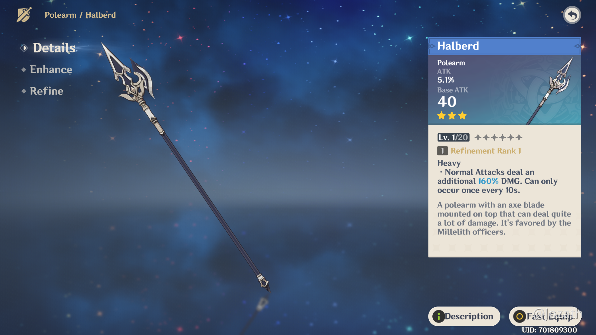 Halberd changed color Genshin Impact | HoYoLAB