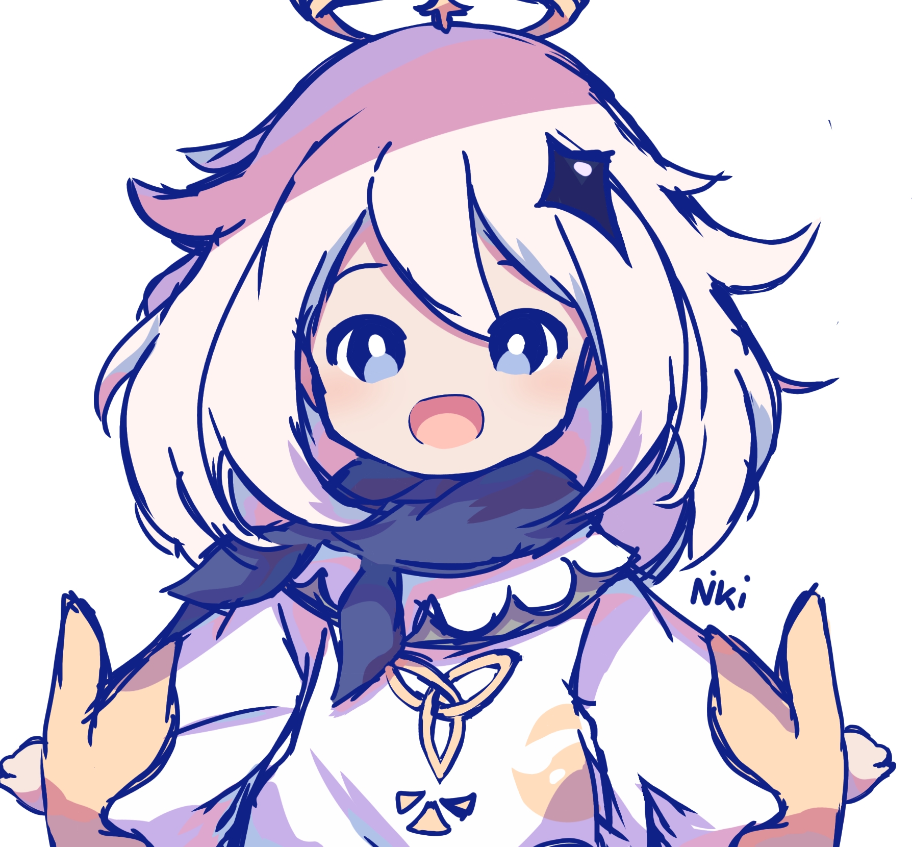 Look at the paimon's face how cute she is (Copycat.exe but this is the ...