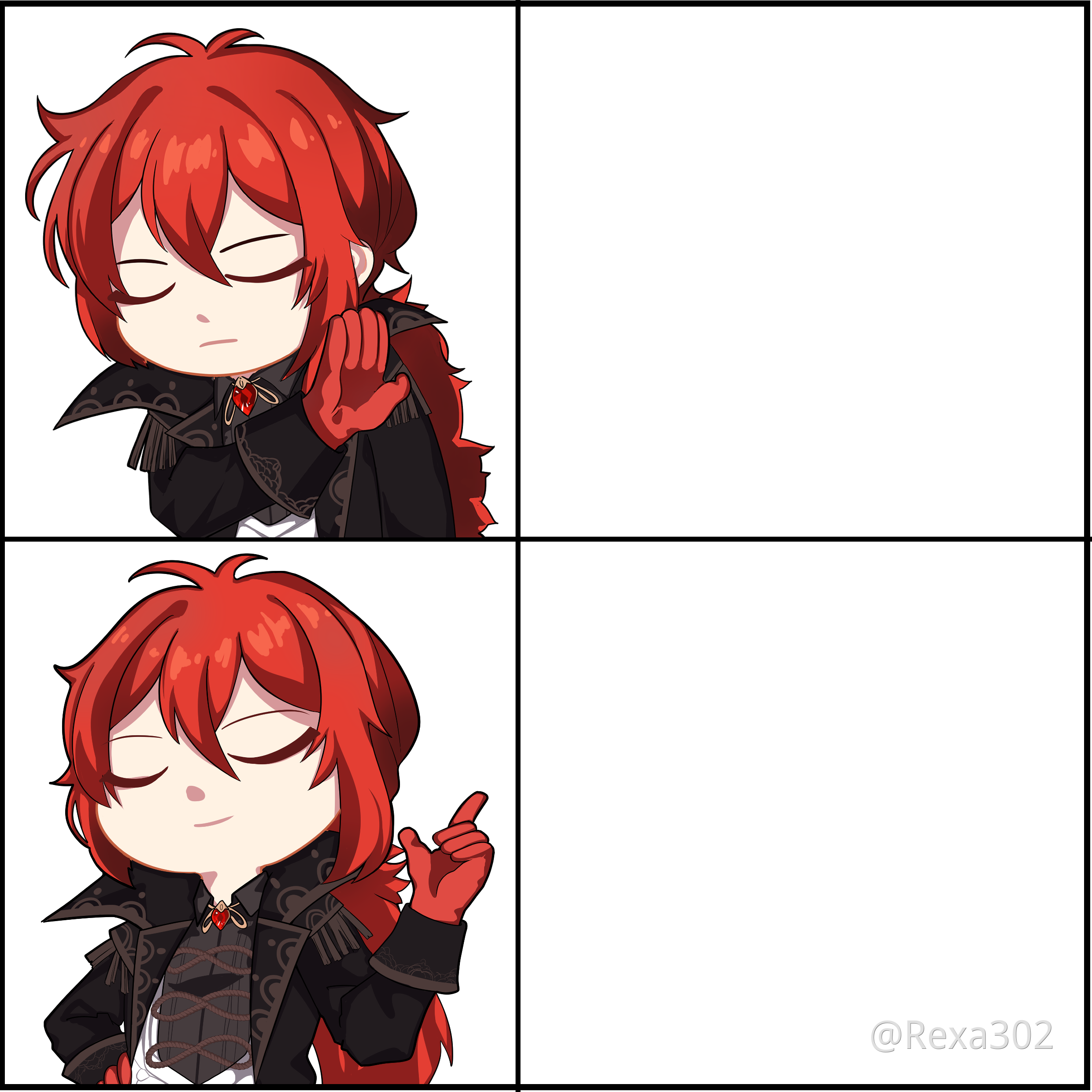 no thanks meme Diluc ver Genshin Impact | HoYoLAB