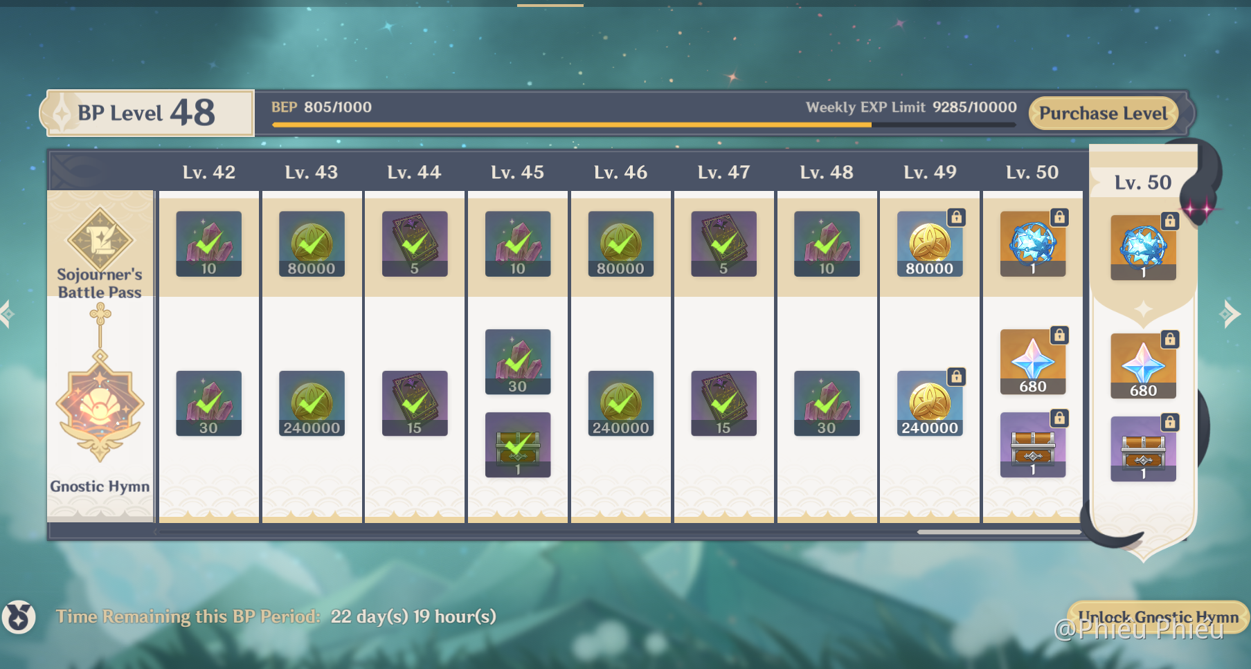 I Hope There Is Reward For BP Lv 50 Genshin Impact HoYoLAB