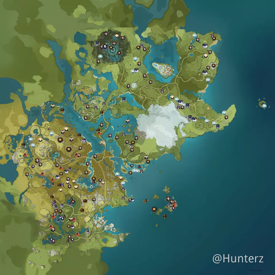 Mob Farming Map ;) Genshin Impact | HoYoLAB