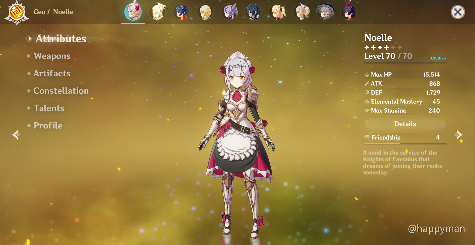 I maxed out Noelle's DEF so she won't get hurt [Guide] Genshin Impact ...