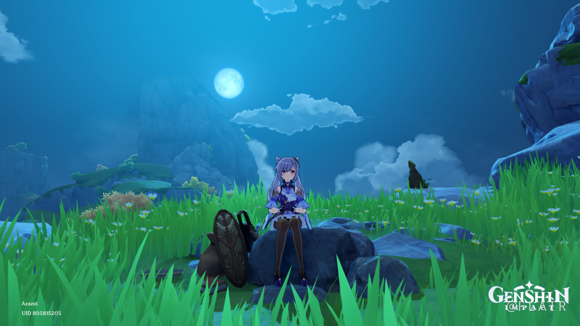 Keqing under the moonlight. Genshin Impact | HoYoLAB