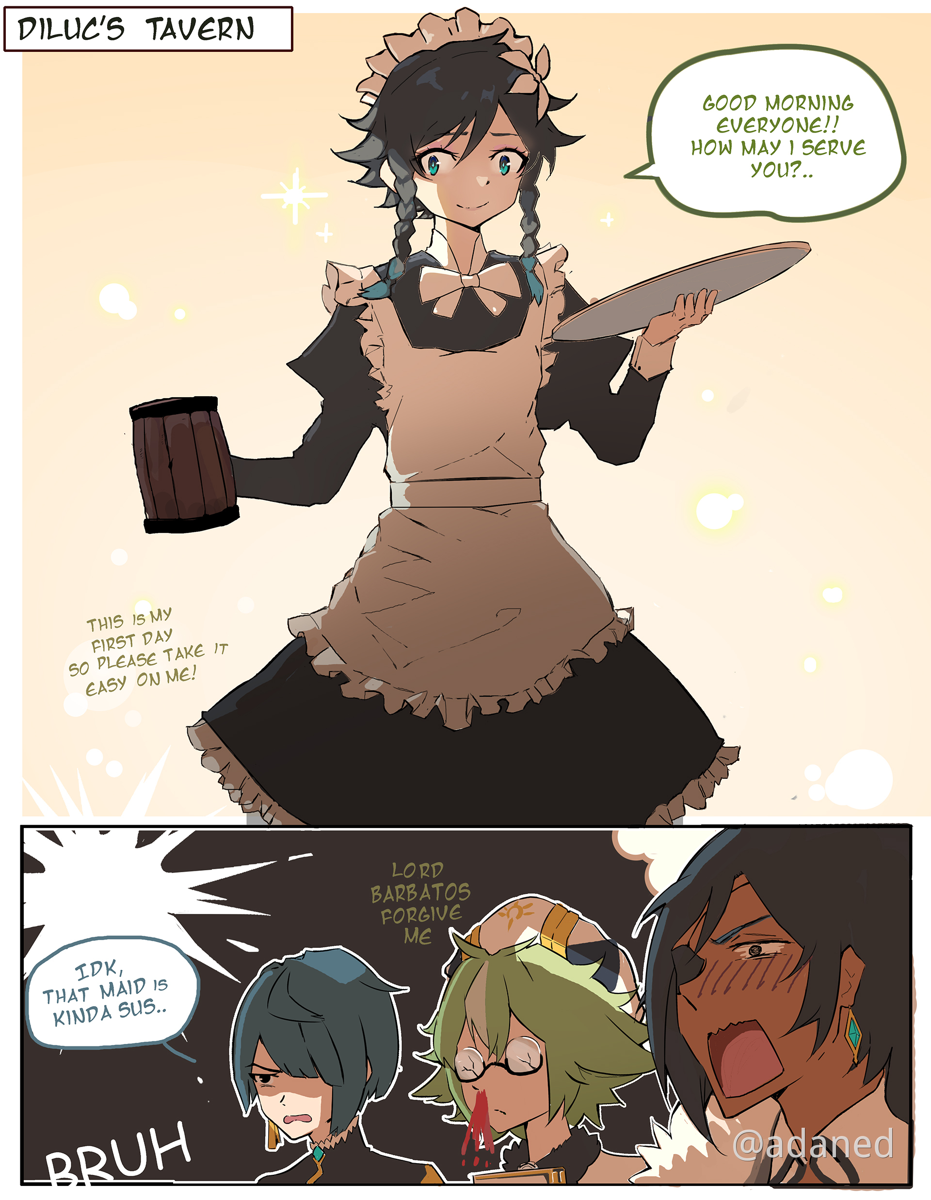 Diluc And Venti Moments Genshin Impact Hoyolab