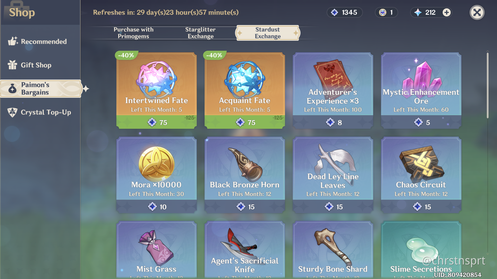 GOODLUCK WITH YOUR STARDUST EXCHANGE WISHES Genshin Impact | HoYoLAB