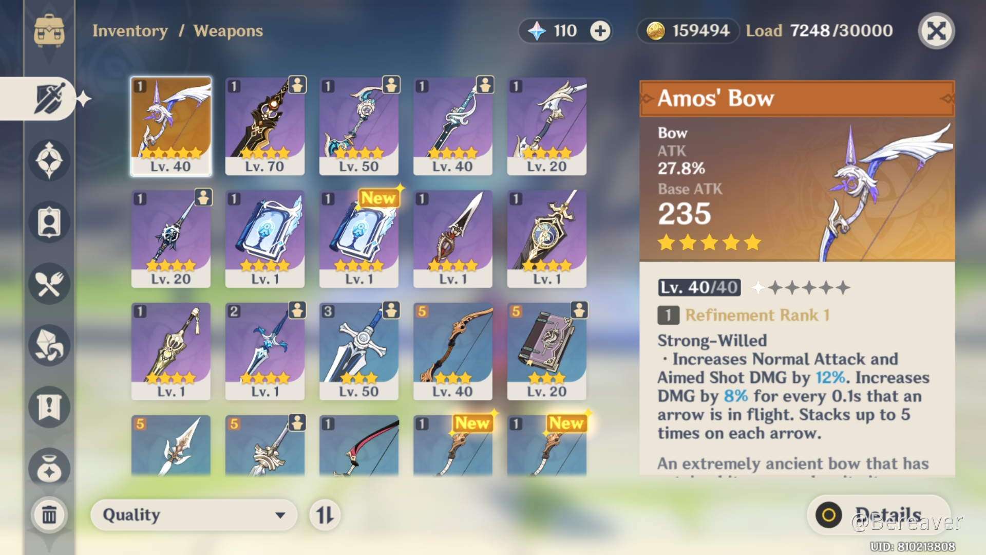 Amos' Bow Acquired!!!! Lady Luck Smiled To Me. Genshin Impact | HoYoLAB