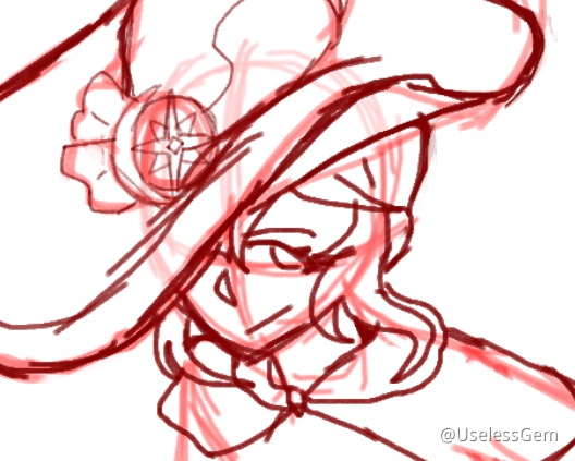 Mona drawing work in progress Genshin Impact | HoYoLAB