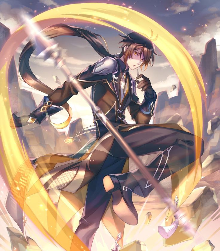 Spear-kicking Zhongli Genshin Impact | HoYoLAB