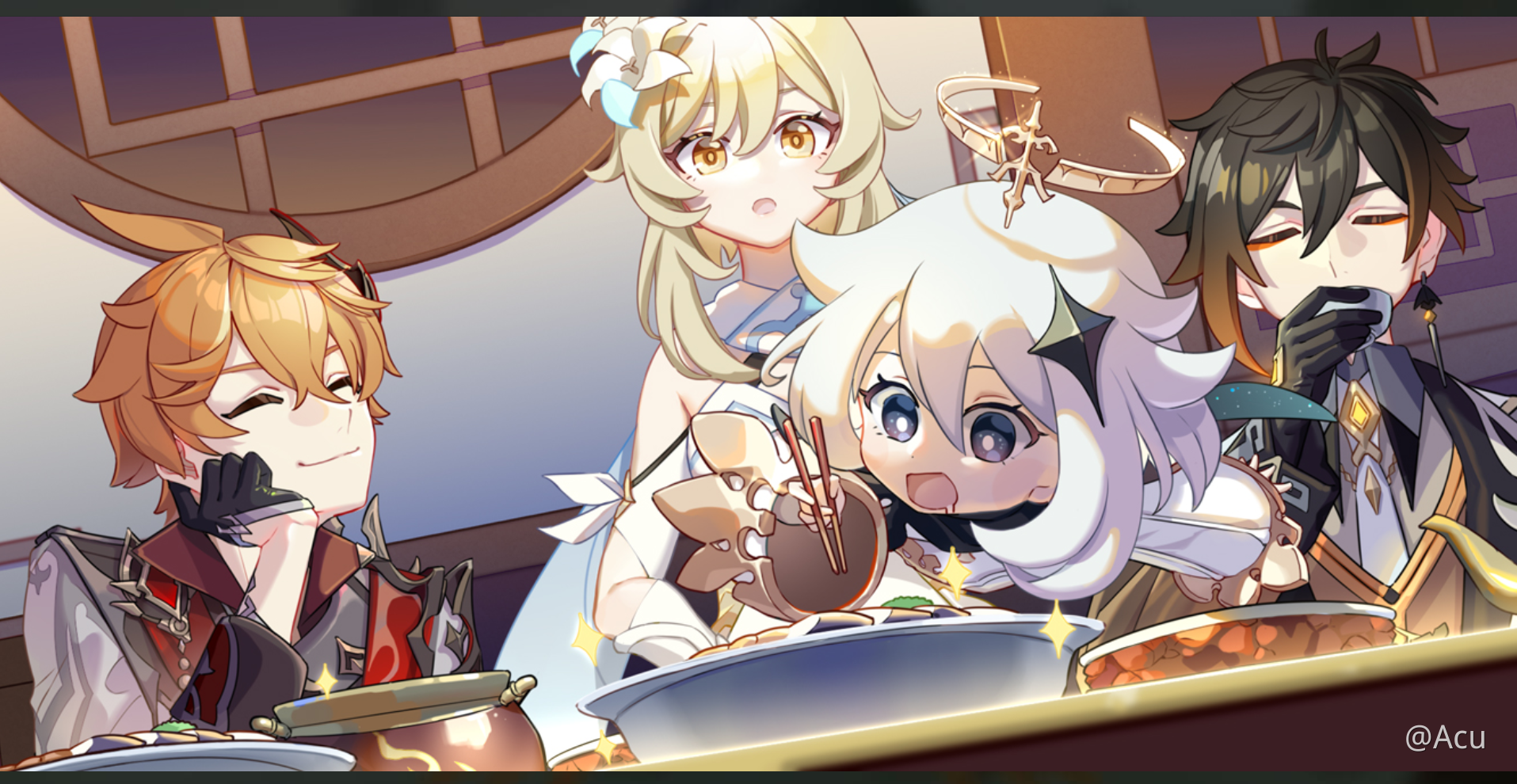 Paimon suppose to be the traveler's food instead of eating traveler ...