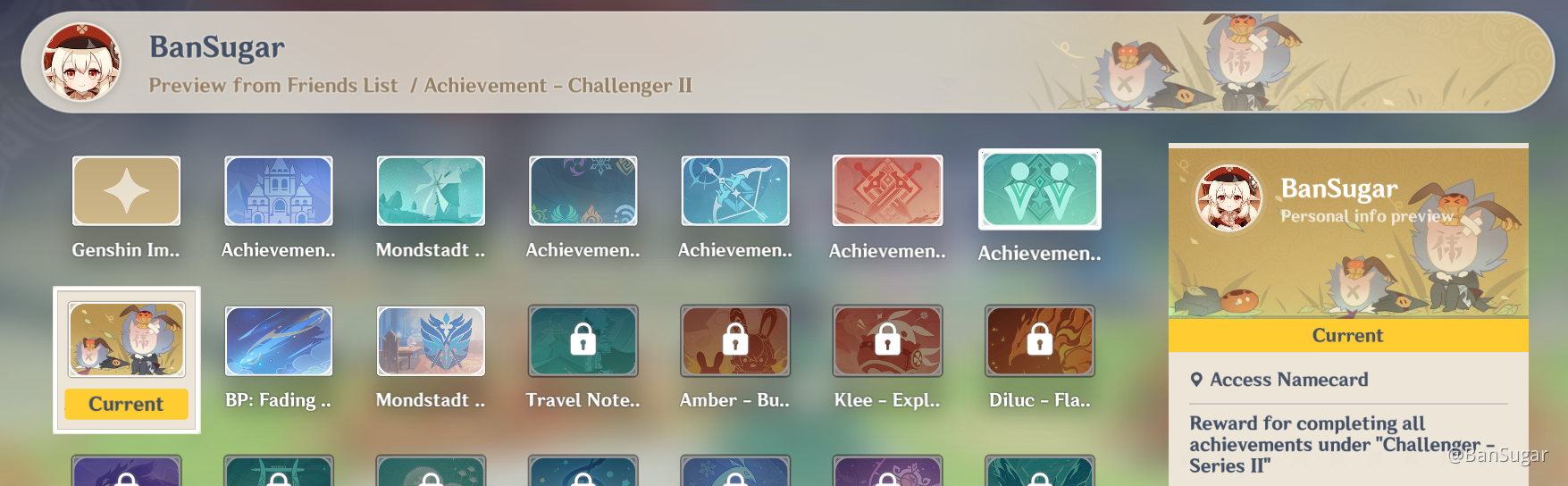 Challenger Series II Wei namecard Genshin Impact | HoYoLAB