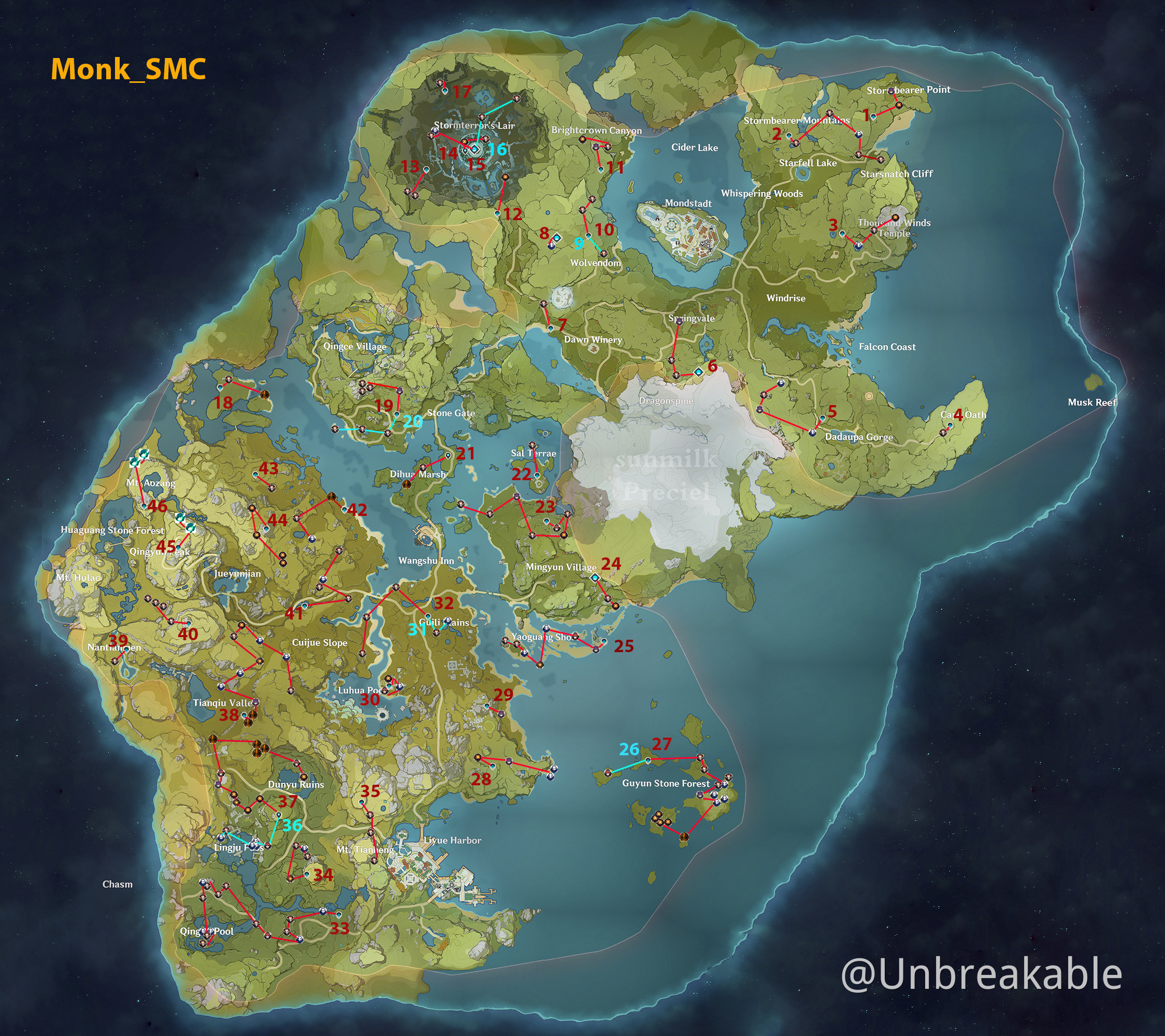 Elite Monsters Farming Route Genshin Impact Hoyolab