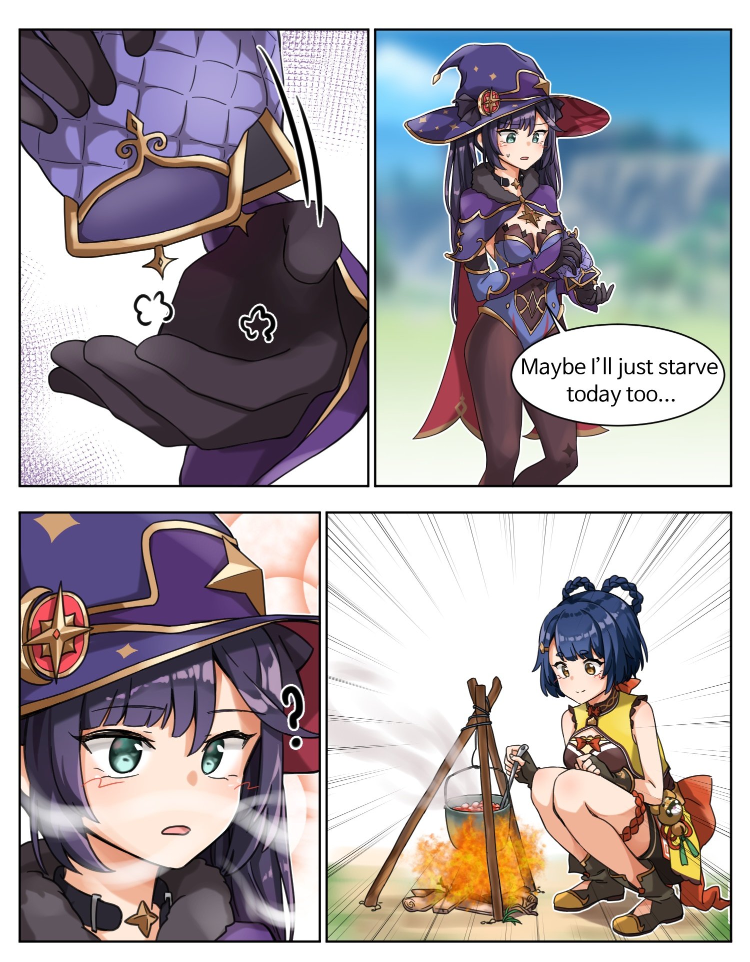[Comic] Mona gets a help from Xiangling. Genshin Impact | HoYoLAB