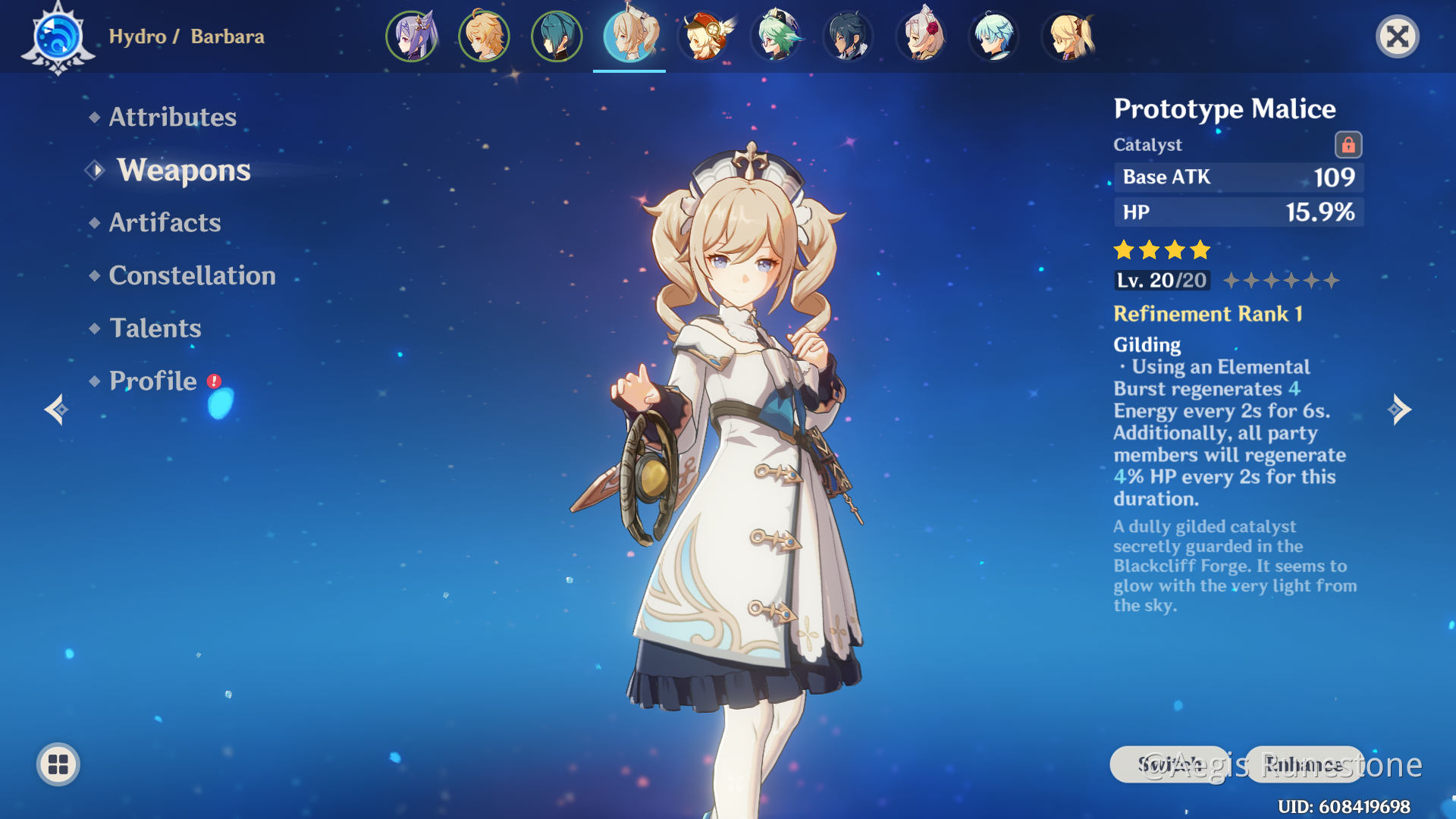 I propose a better weapon for Barbara Genshin Impact | HoYoLAB