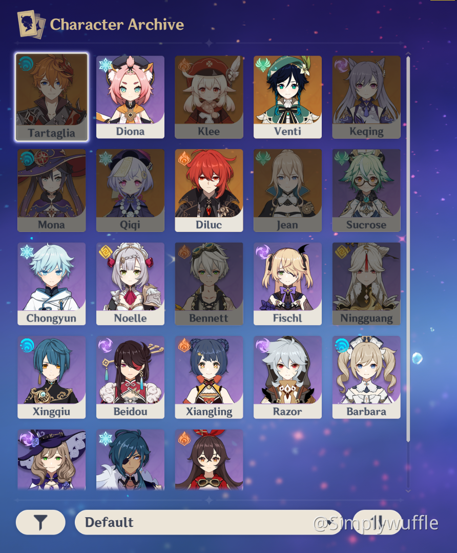 Character Archive bug? or just me lol Genshin Impact | HoYoLAB