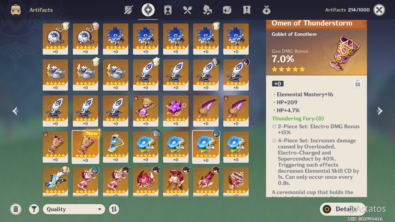 Really ? geo stats in electro artifacts Genshin Impact | HoYoLAB