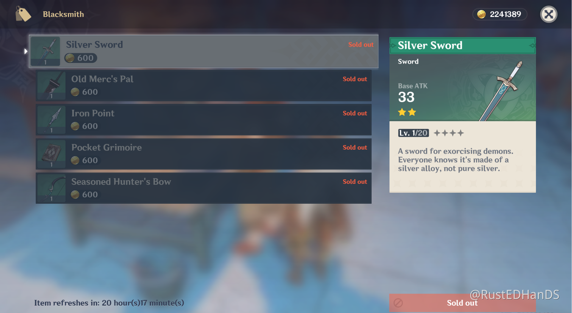 Blacksmith vendor Genshin Impact | HoYoLAB