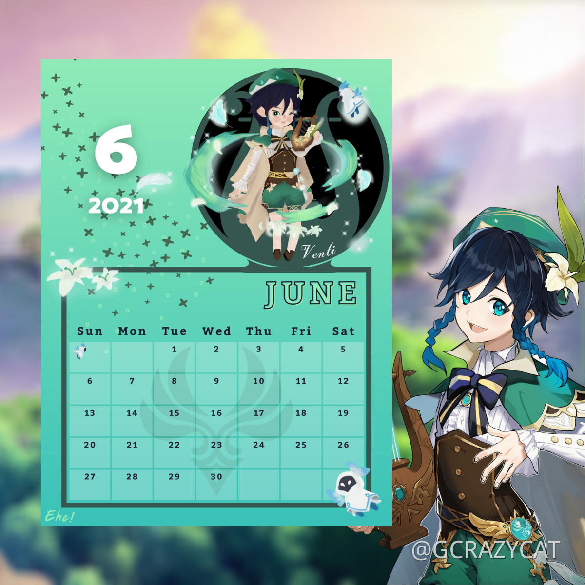 Venti Calender 2021 Genshin Impact | HoYoLAB
