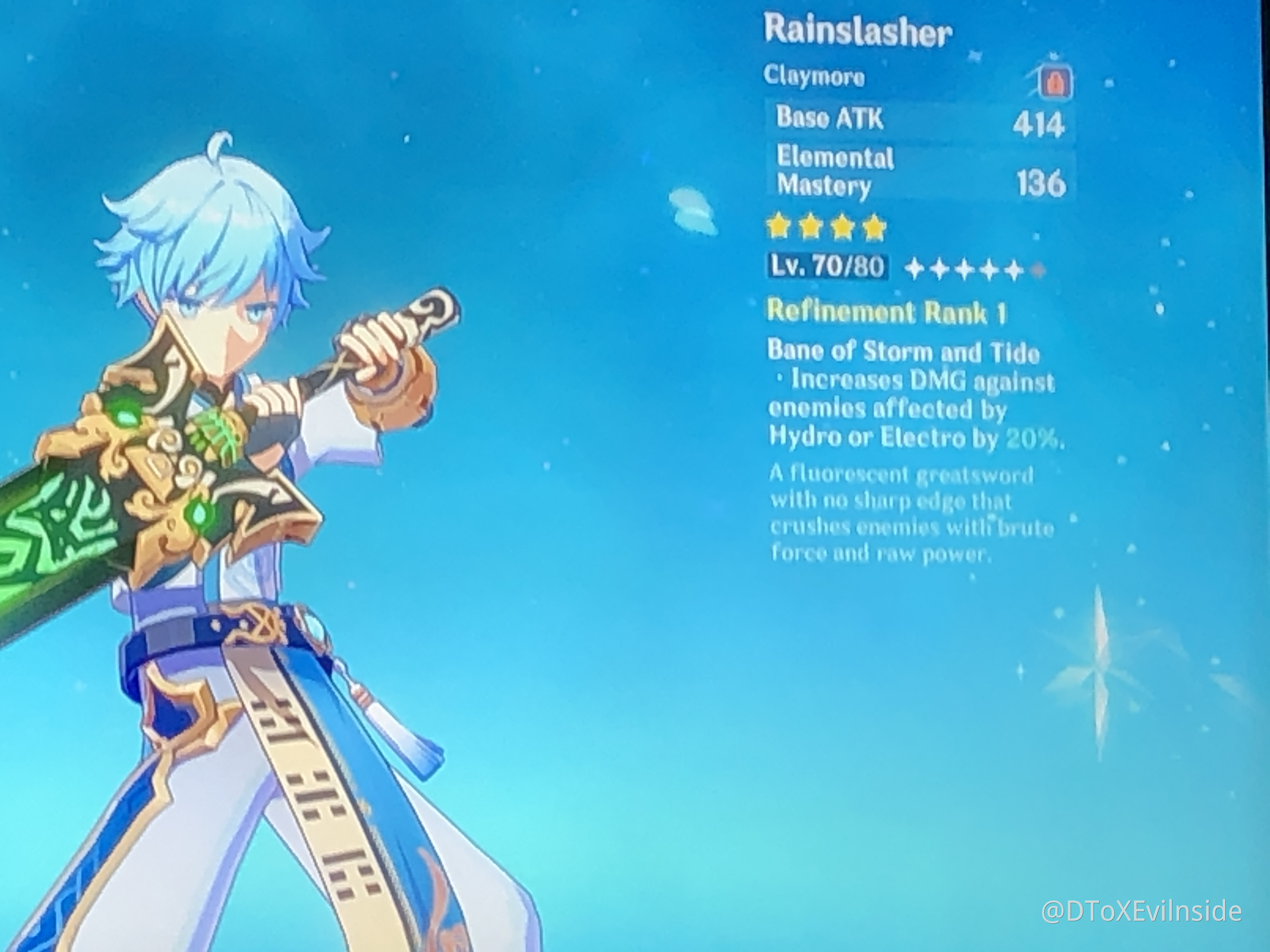 So I only paid attention to the ATK of the weapon. Now that I look at ...