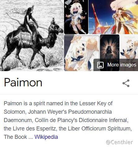 I searched Paimon in Google out of curiosity, now I'm scared Genshin ...