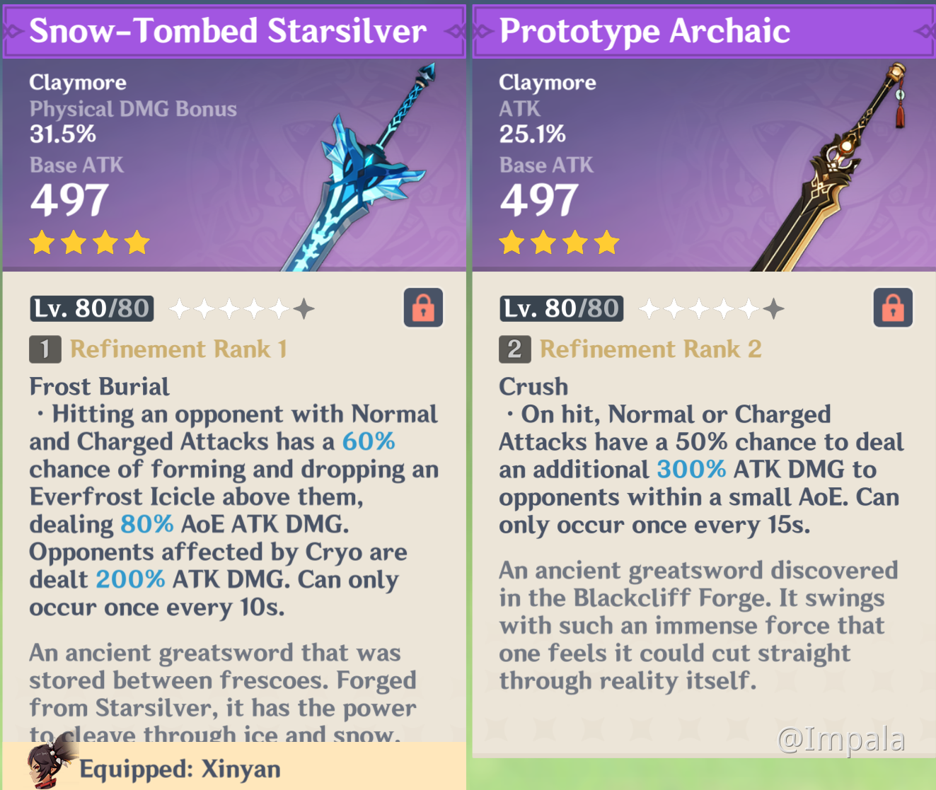 Snow-Tombed Starsilver VS Prototype Archaic Genshin Impact | HoYoLAB