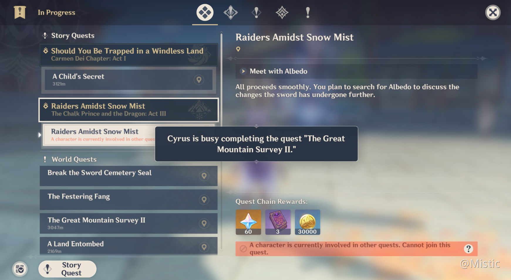 Cyrus Quest needs to be fixed ASAP! Genshin Impact | HoYoLAB