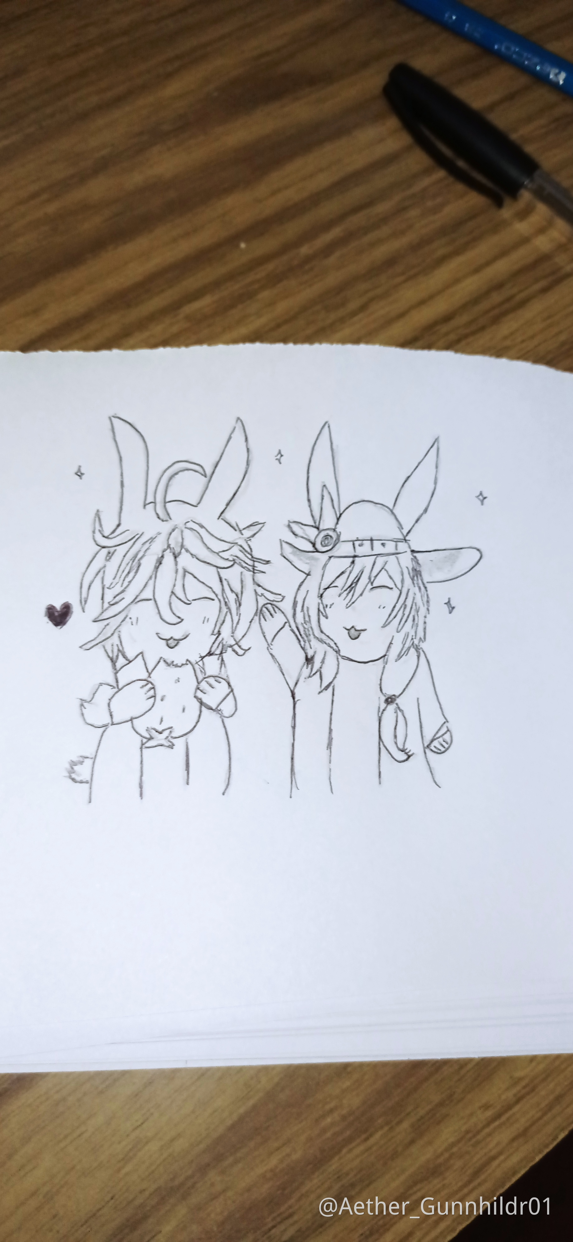 Aether and Lisa (bunnies) Genshin Impact | HoYoLAB