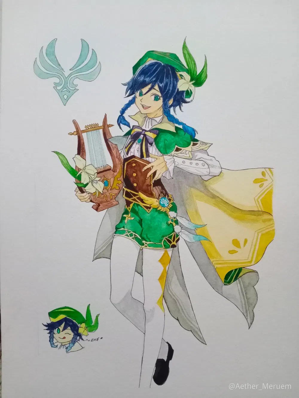 First time painting Venti Genshin Impact | HoYoLAB