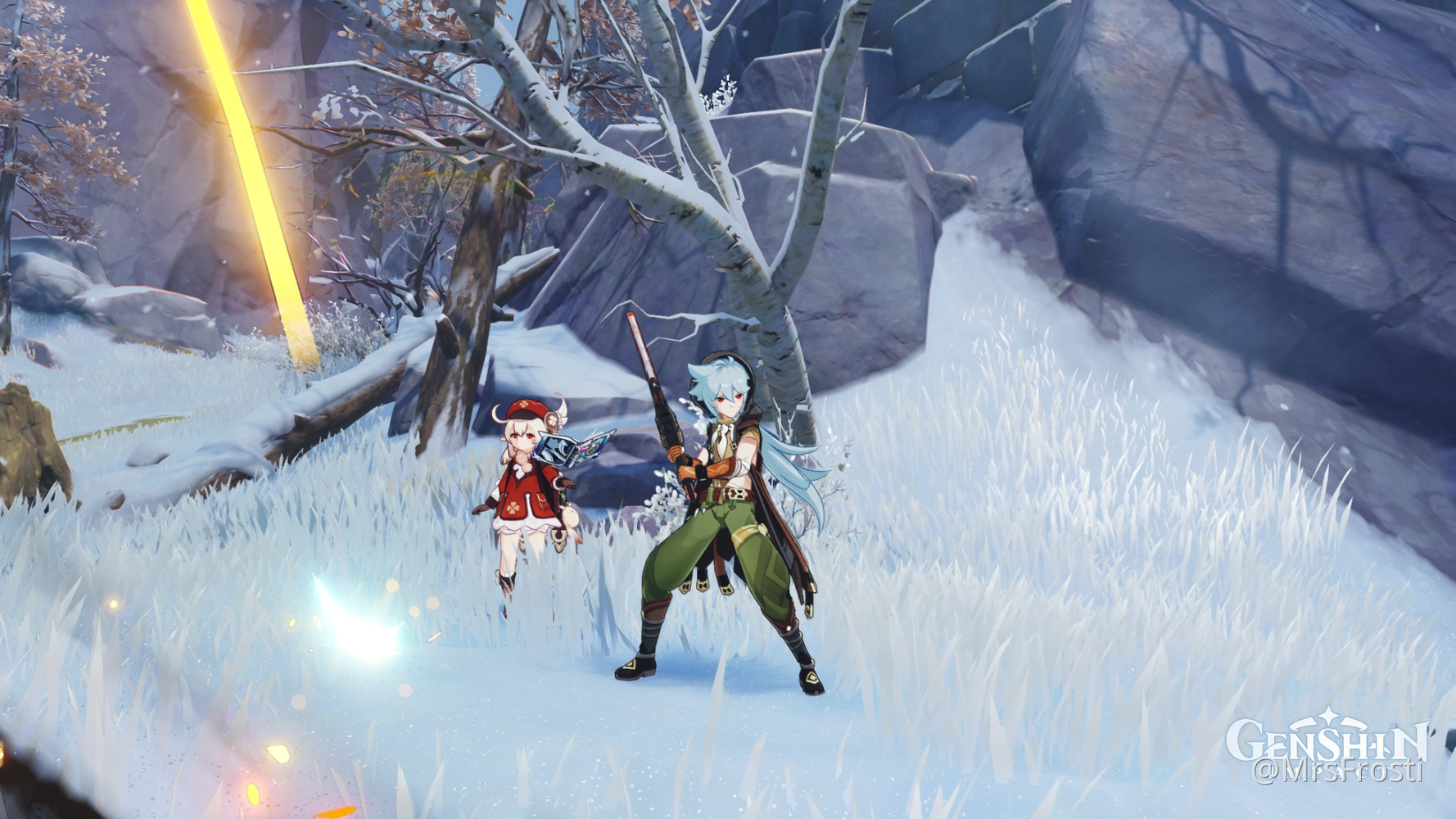 Burny red girl. And Razor! Fun. Genshin Impact | HoYoLAB