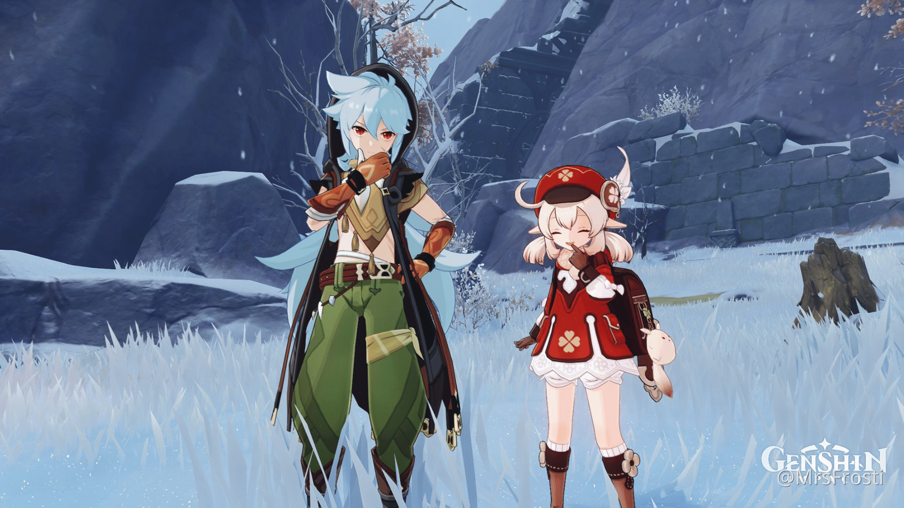 Burny red girl. And Razor! Fun. Genshin Impact | HoYoLAB