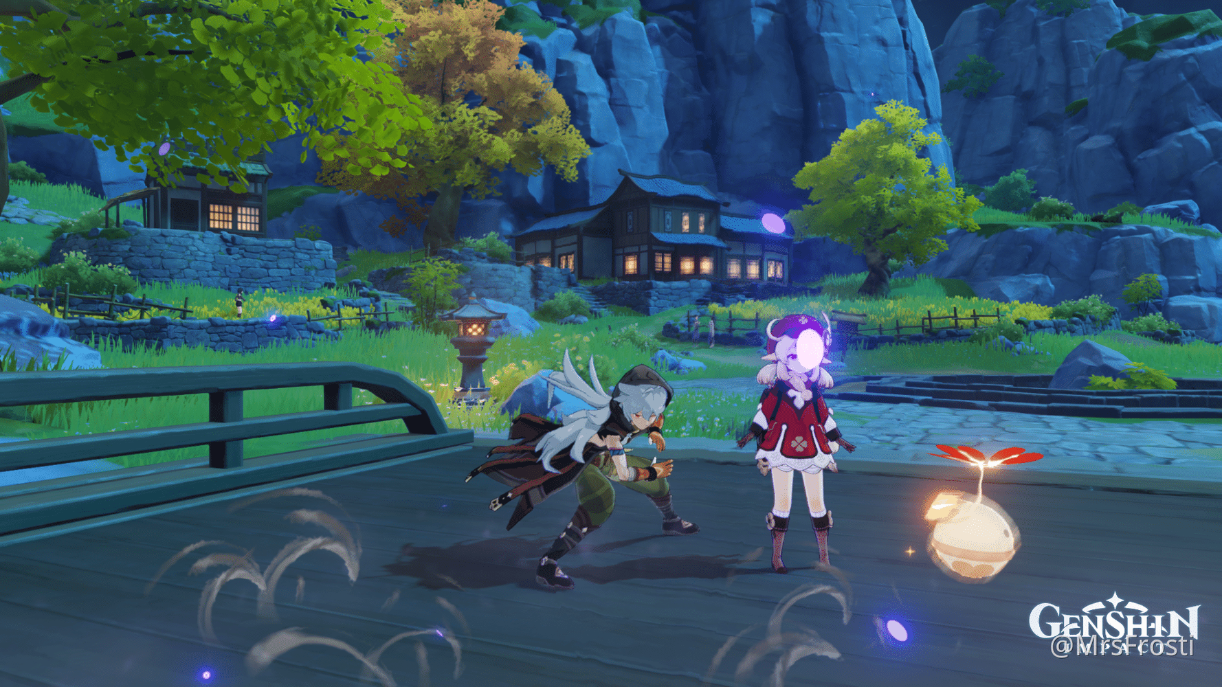 Burny red girl. And Razor! Fun. Genshin Impact | HoYoLAB