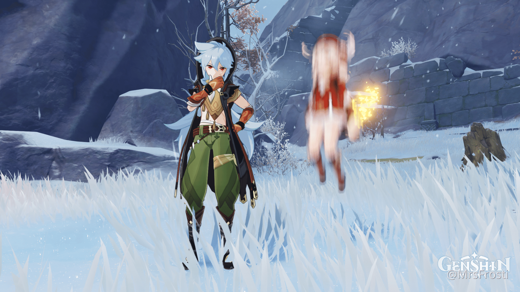 Burny red girl. And Razor! Fun. Genshin Impact | HoYoLAB