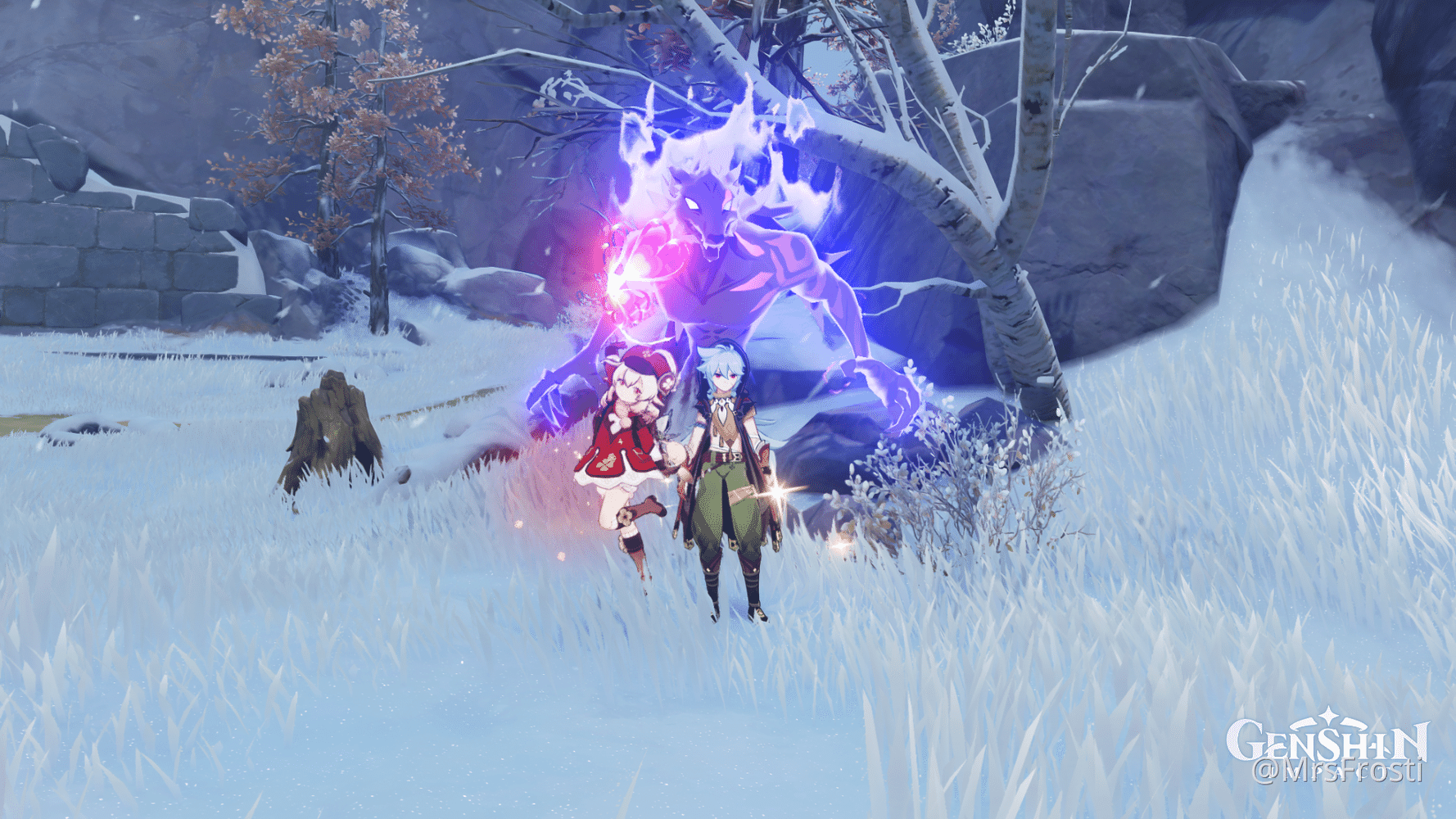 Burny red girl. And Razor! Fun. Genshin Impact | HoYoLAB