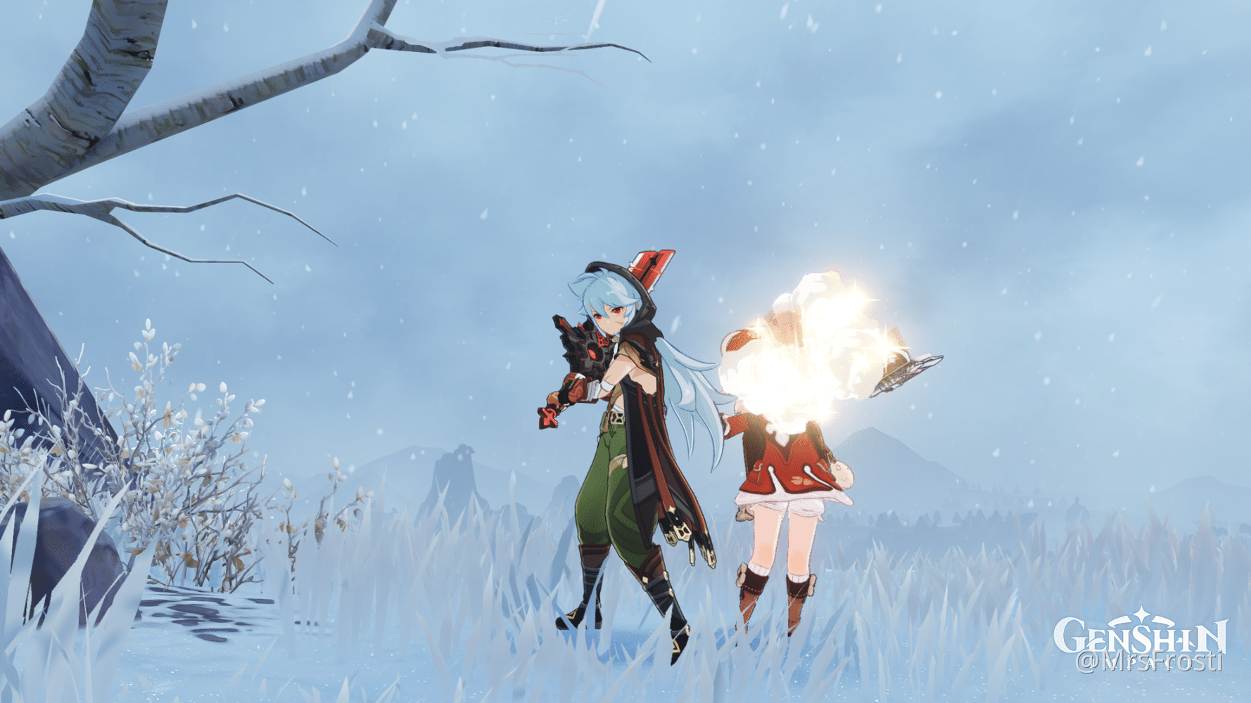 Burny red girl. And Razor! Fun. Genshin Impact | HoYoLAB