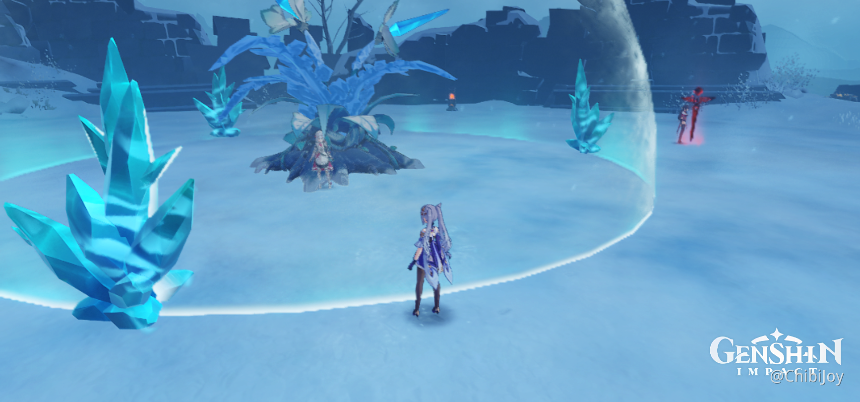 One of my teammates decided to stay with the flower >