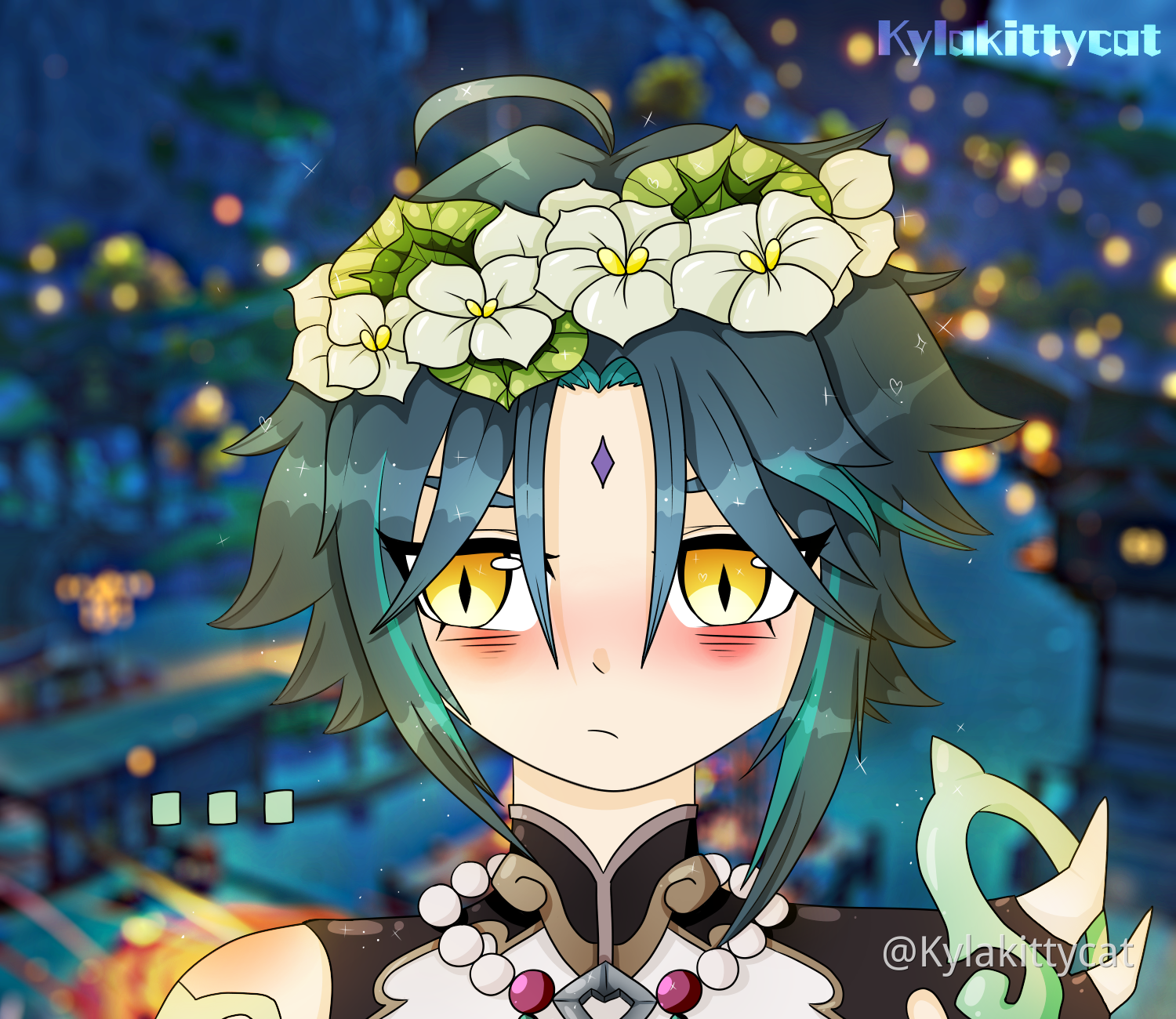 Flower crown Xiao Genshin Impact | HoYoLAB