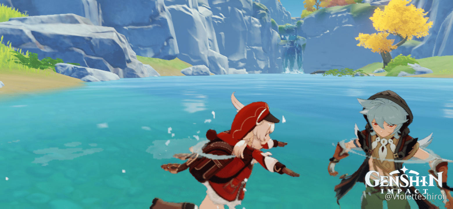 Swimming with Razor-nii chan! Genshin Impact | HoYoLAB