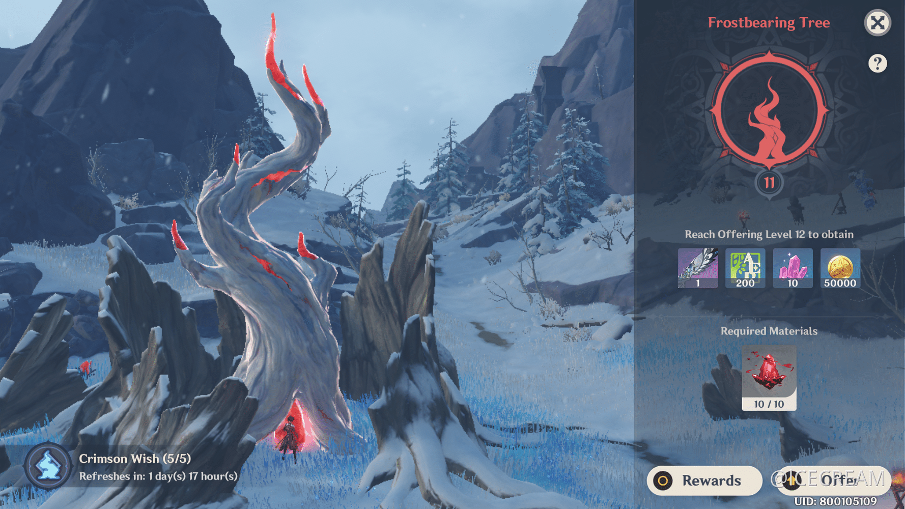 FROSTBEARING TREE LVL 12 Genshin Impact | HoYoLAB