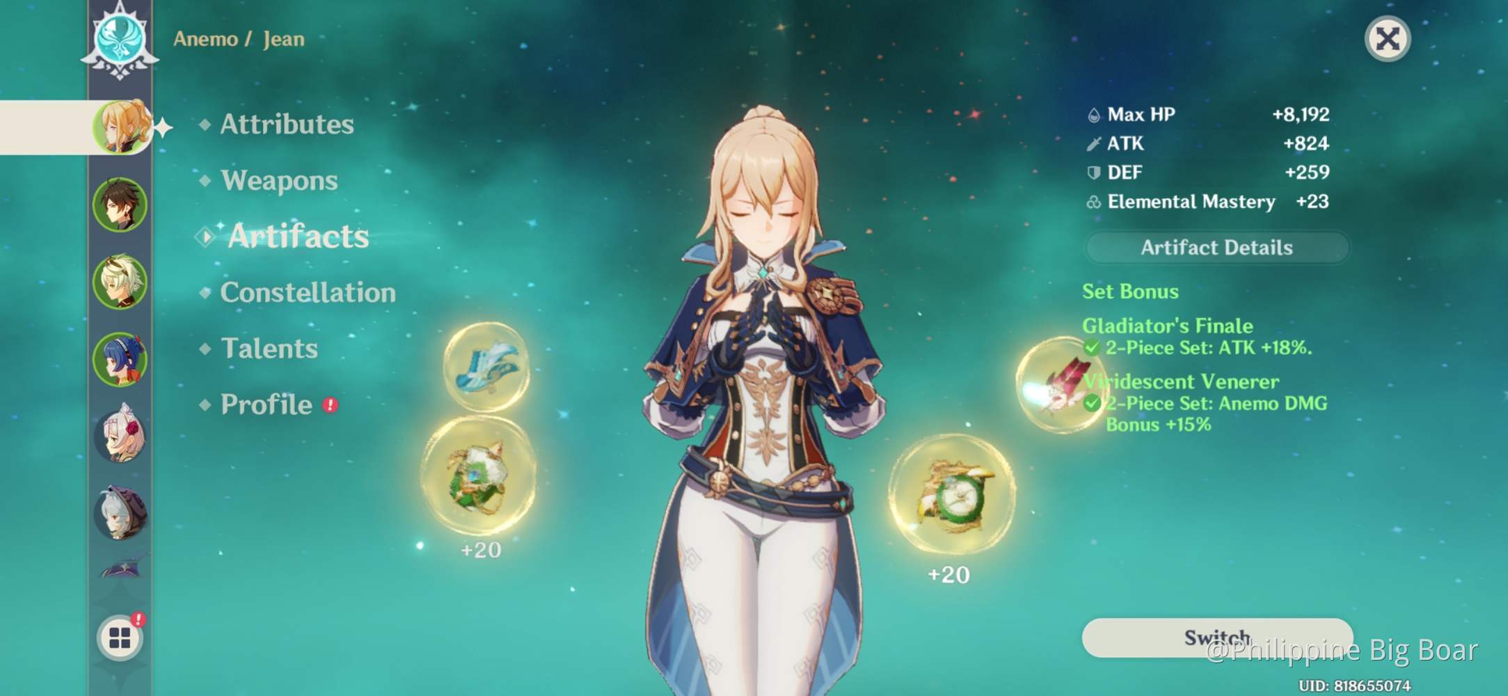 Hello~ need your thoughts for my new DPS build jean~ 😎🐗 | Genshin ...