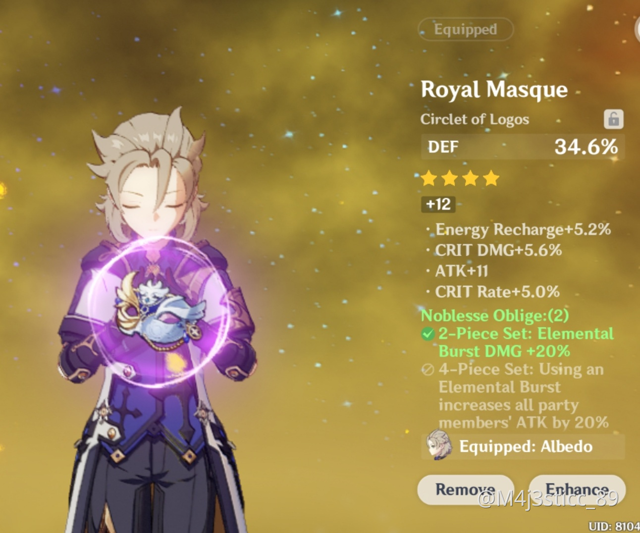 Albedo artifact build Genshin Impact | HoYoLAB