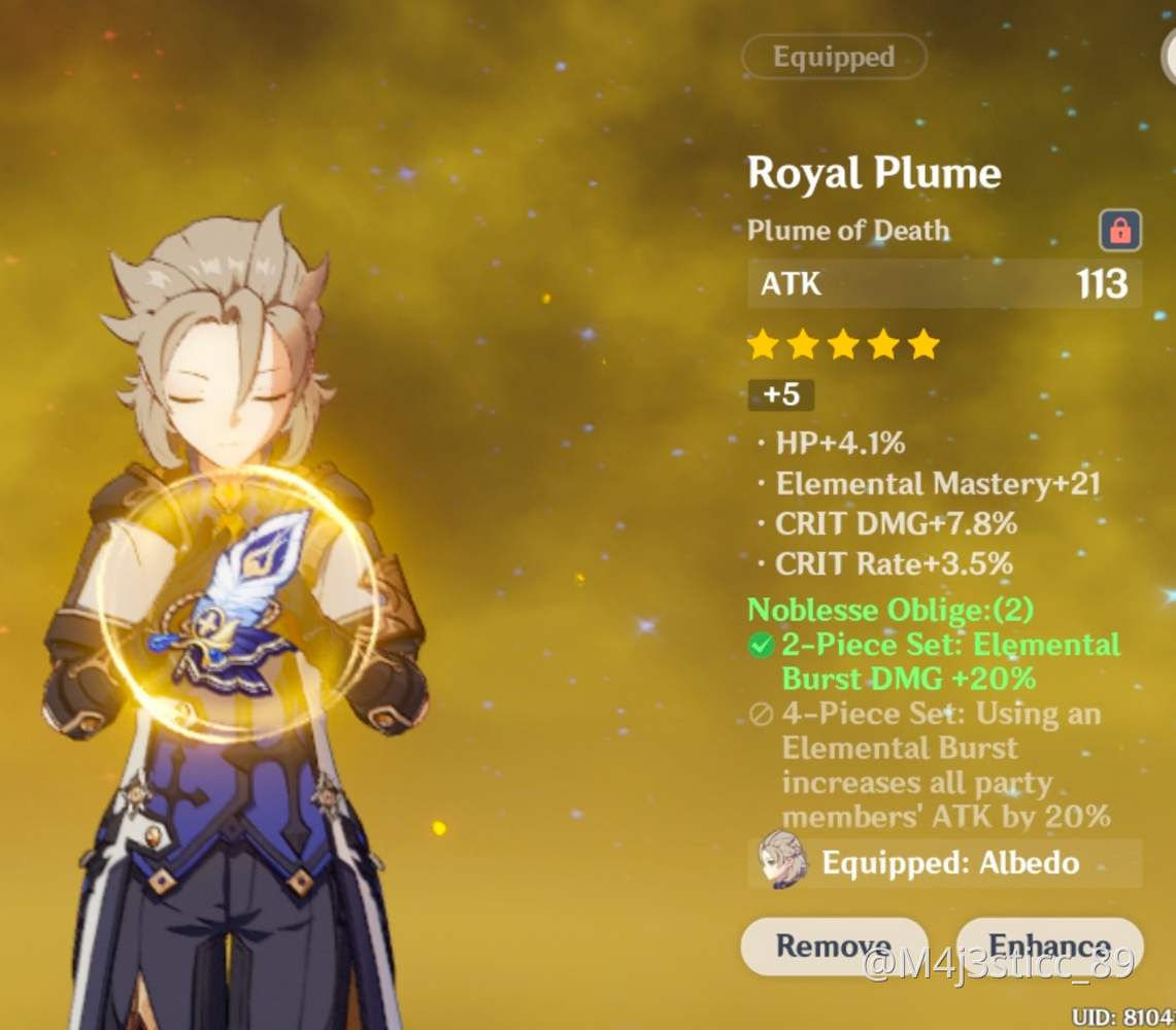 Albedo artifact build Genshin Impact | HoYoLAB