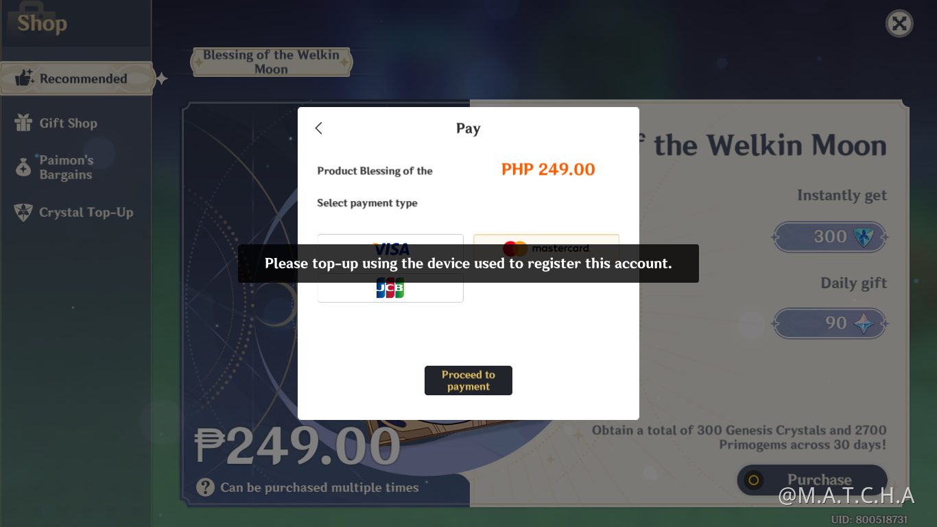 [Genshin PC] Top up from Philippines Issue Genshin Impact | HoYoLAB