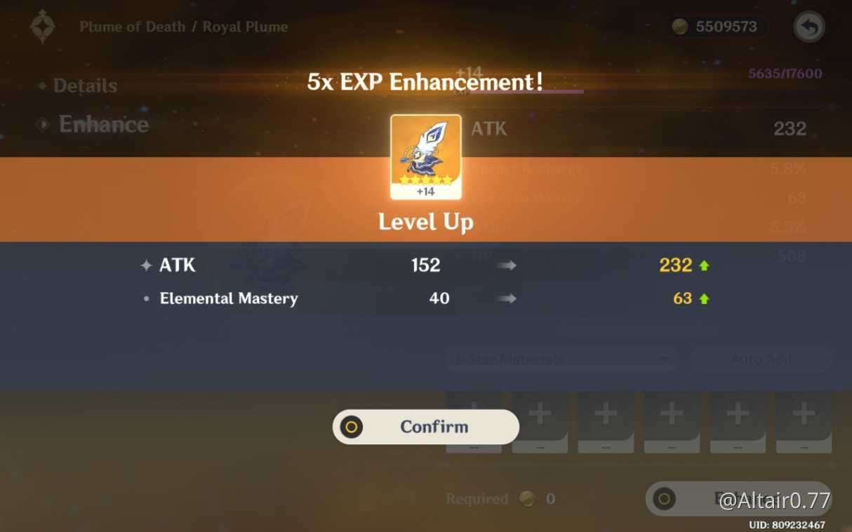 About enhancement EXP bonus... Genshin Impact | HoYoLAB