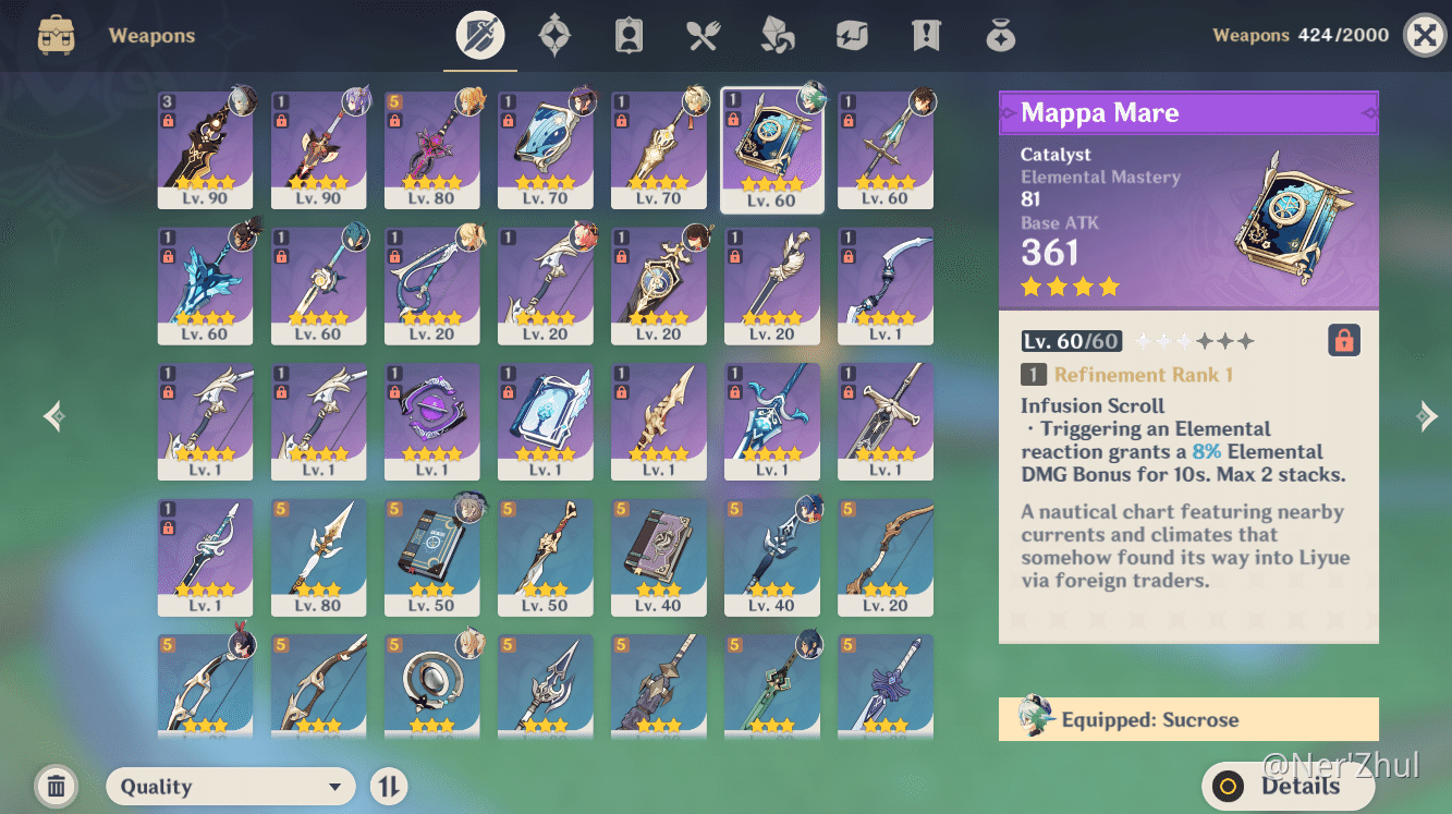 Should I use all of my Catalyst to craft and refine Mappa Mare? Genshin ...