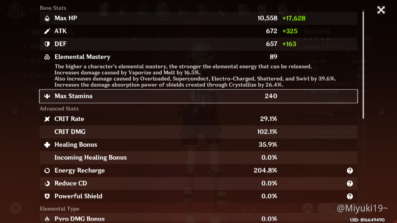 My bennett build Genshin Impact | HoYoLAB