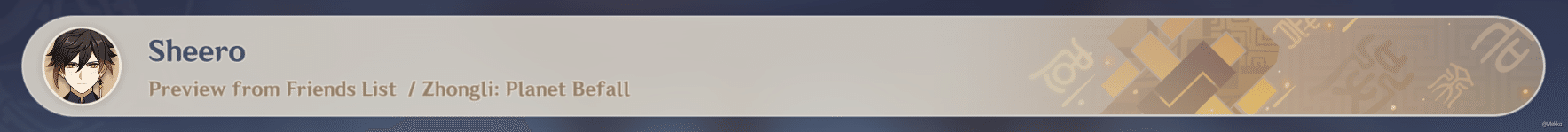 Reaching Friendship 10 with Zhongli (Namecard; Zhongli - Planet Befall ...