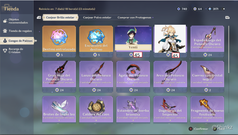 Próximos personajes para la tienda (Ganga Paimon)(Concepto/Idea ...