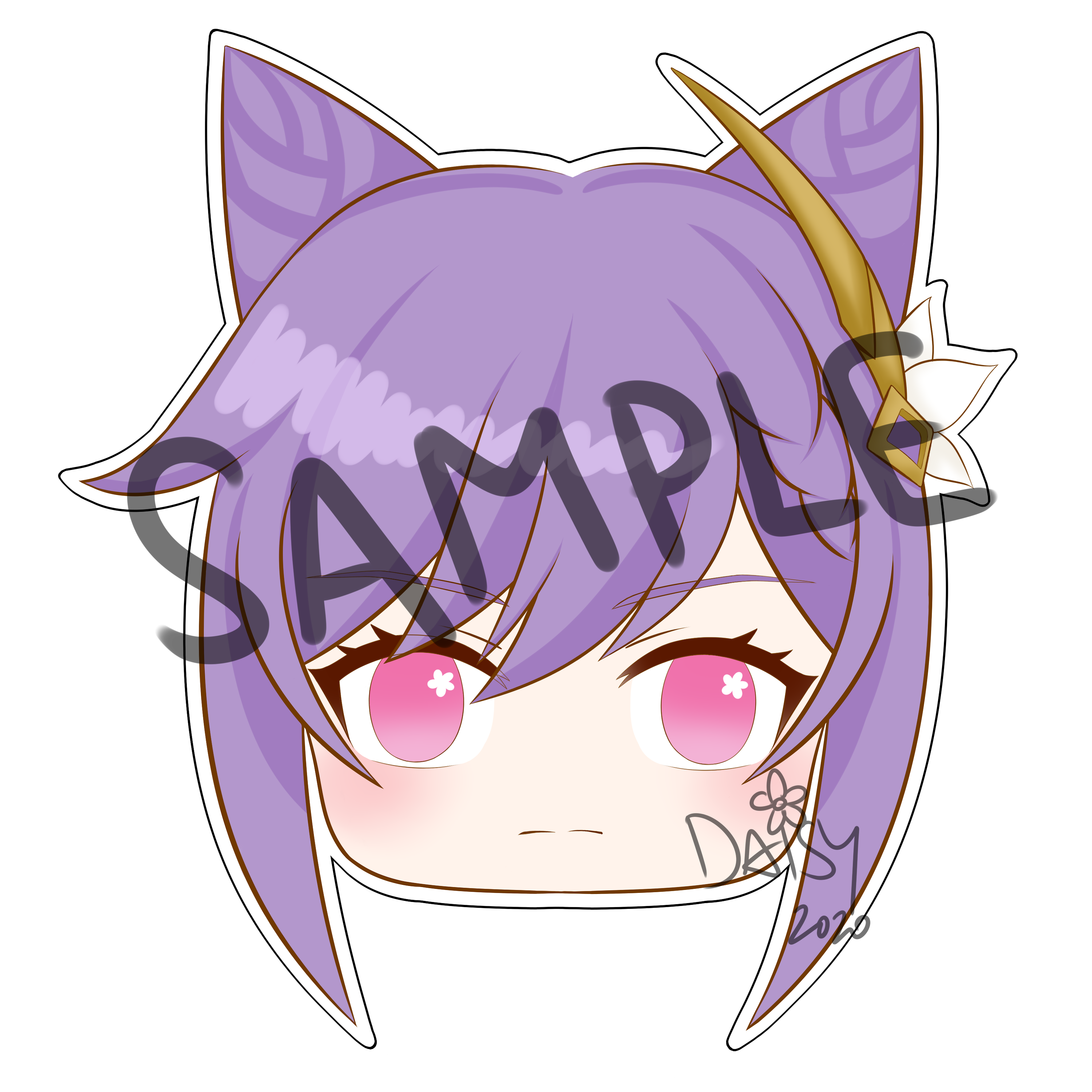 Chibi Head Stickers - Keqing ver. Genshin Impact | HoYoLAB